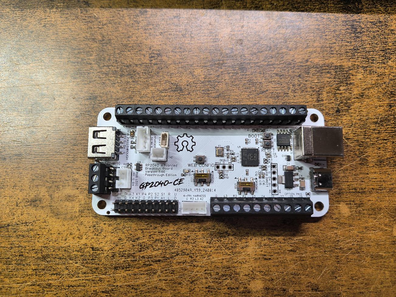 GP2040-CE Advanced Breakout Board Version 5.6E - USB Passthrough ...